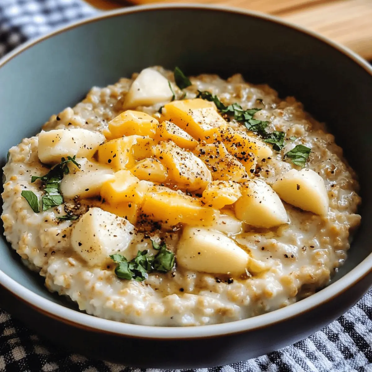 Ultimate Comforting Creamy Savory Oatmeal with Cheese
